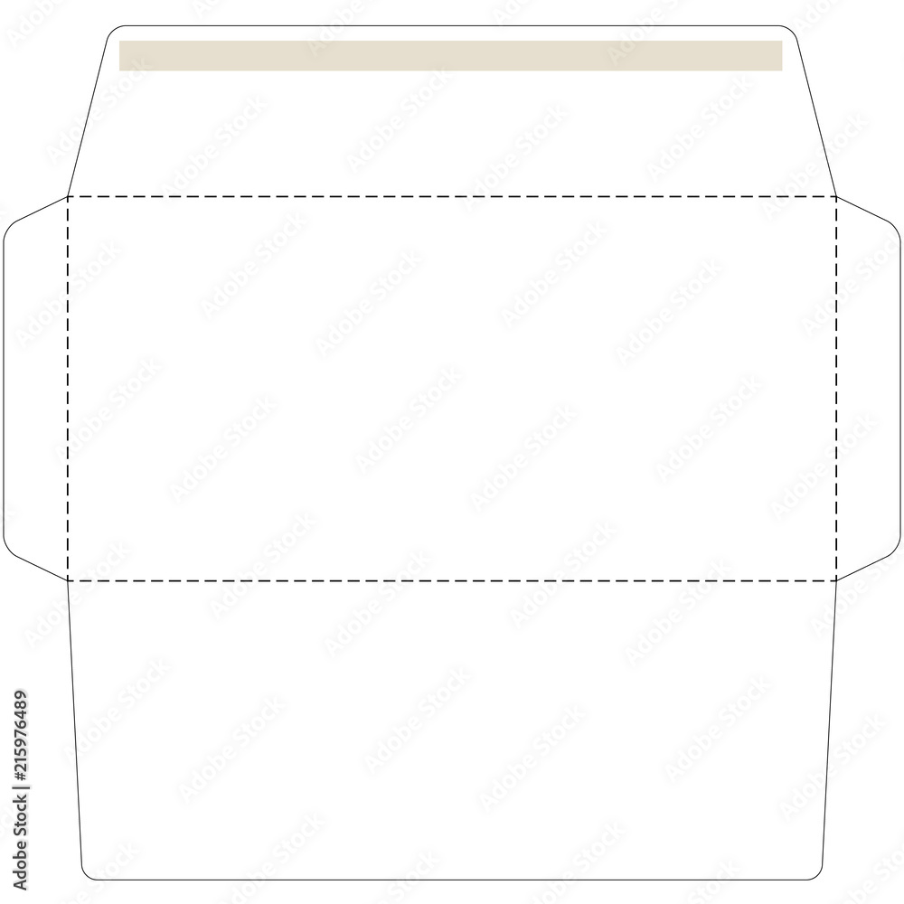Office Envelope Cut Up Template Stock Vector | Adobe Stock