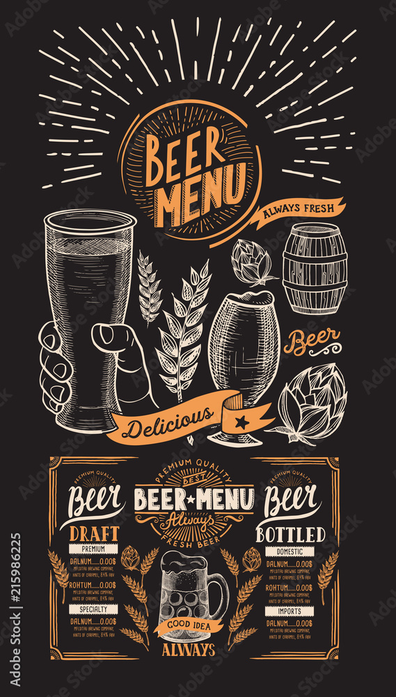 Chalkboard Beer Menu Ideas