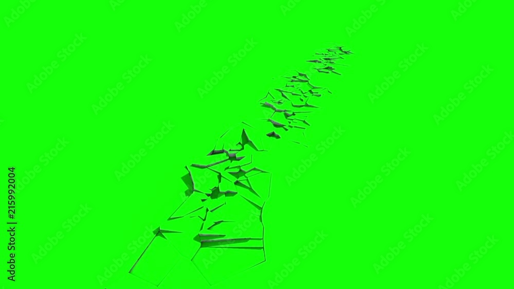 Ground Crack Earthquake Green Screen Destructions 3D Renderings ...