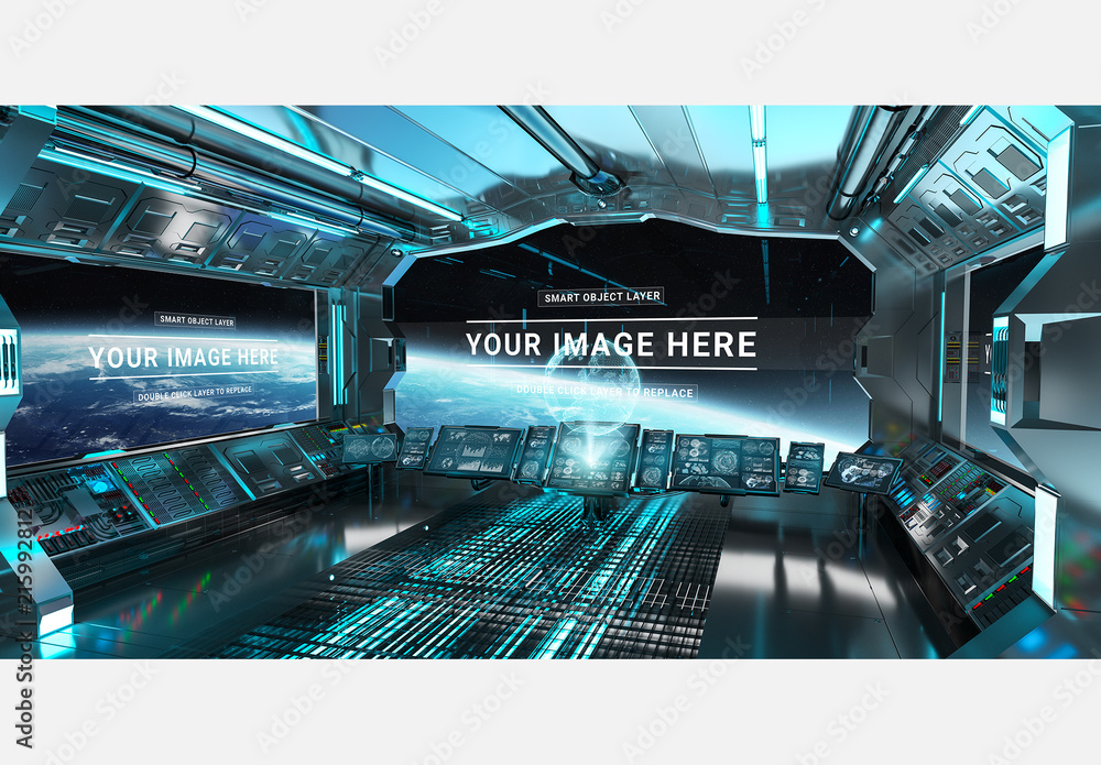 Spaceship Cockpit Control Panel Mockup Stock Template | Adobe Stock