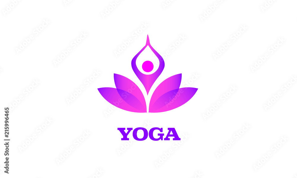 Yoga Logo Stock Vector | Adobe Stock