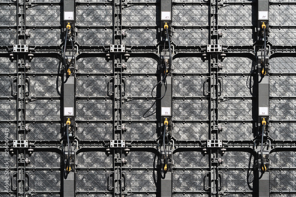 Texture of LED panels back view assembled in a large screen-monitor to ...