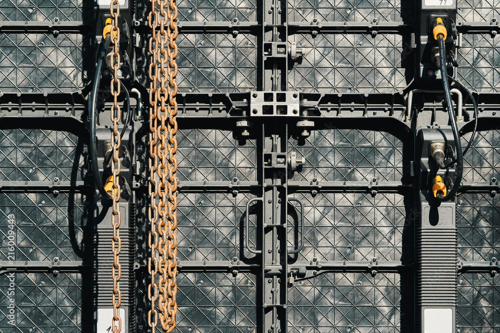 Texture of LED panels back view assembled in a large screen-monitor to ...
