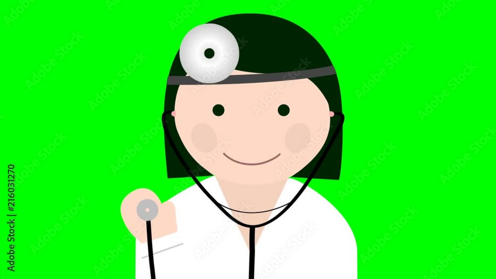 Doctor uniform making medical examination and treatment flat design ...