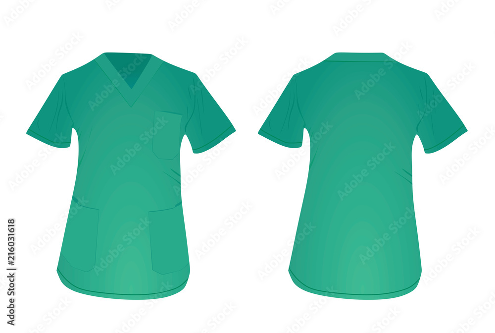 Medical uniform shirt. vector illustration Stock Vector | Adobe Stock