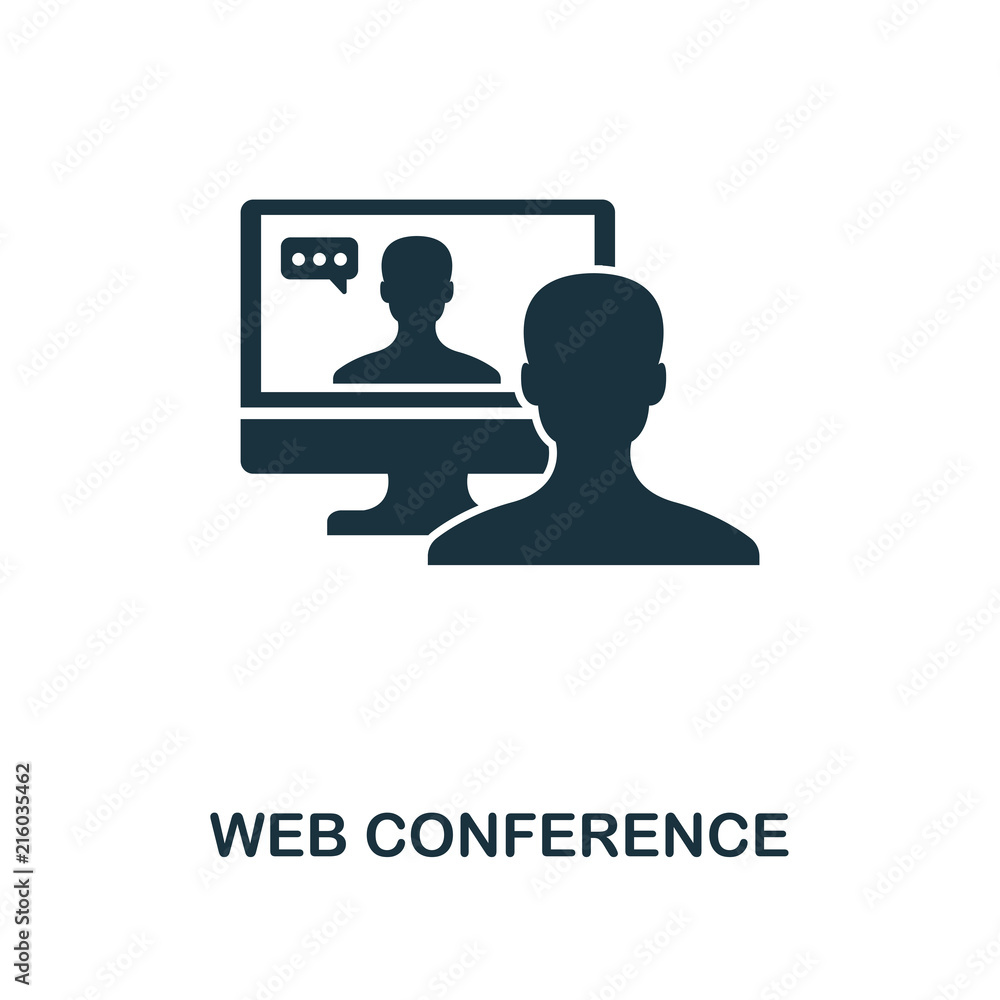 Web Conference creative icon. Simple element illustration. Web ...
