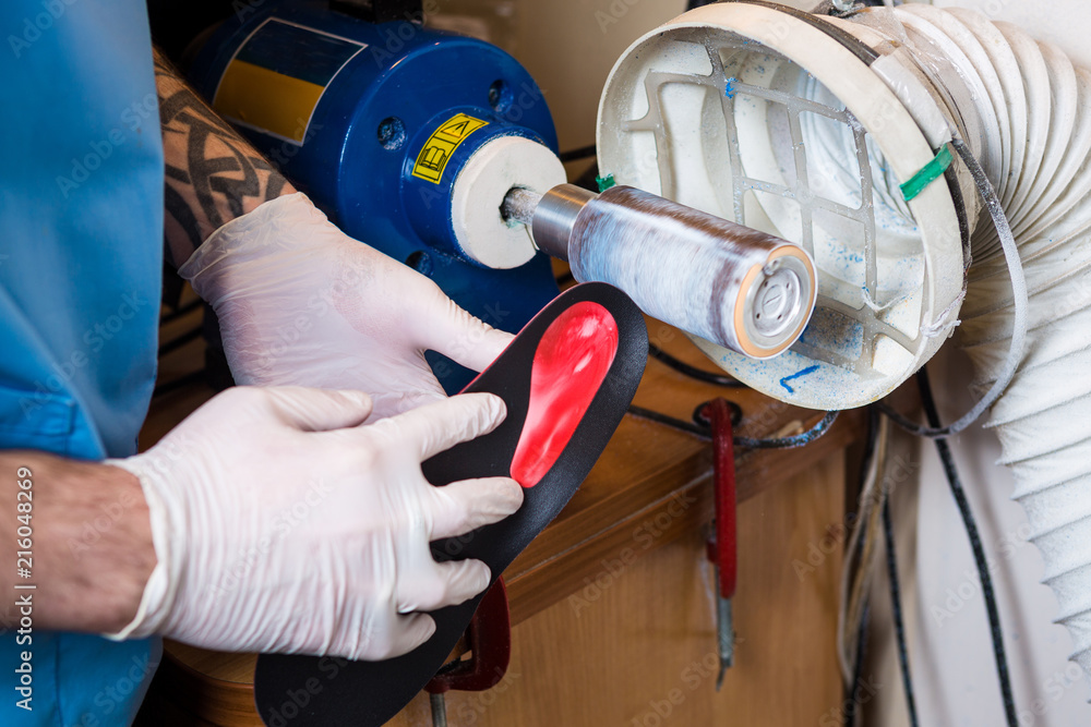 The process of manufacturing orthopedic individual insoles for people ...