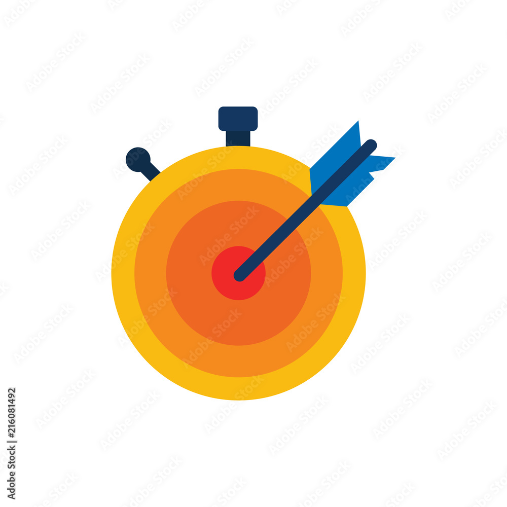 Target Time Service Logo Icon Design Stock Vector | Adobe Stock