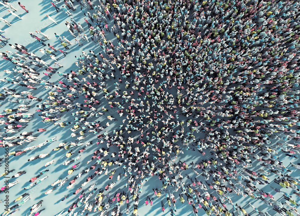 crowd of people viewed from above Stock Photo | Adobe Stock