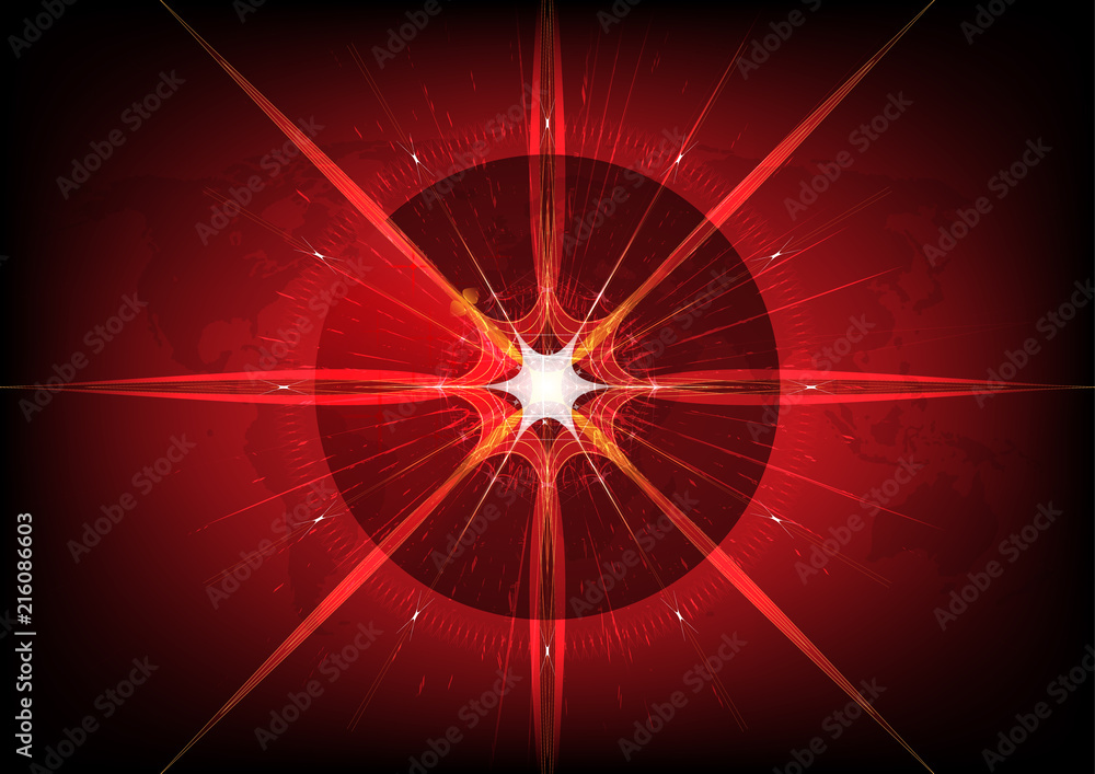 Beautiful Abstract Red sci-fi space background, vector wallpaper Stock ...