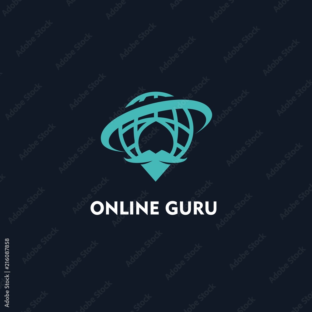 Online Guru Logo Stock Vector | Adobe Stock