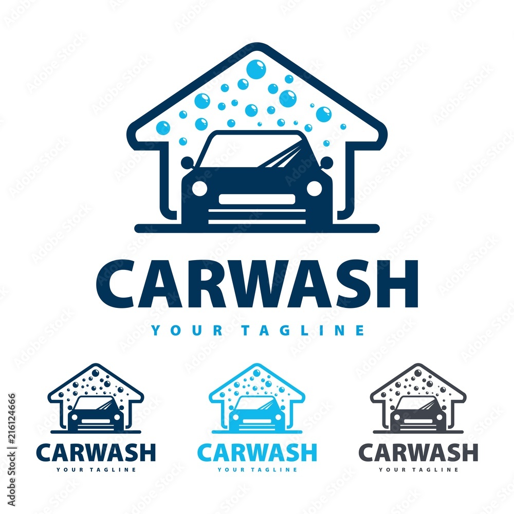 Vetor de Auto Spa Logo, Car Wash Logo, Express Car Was Logo Template do ...