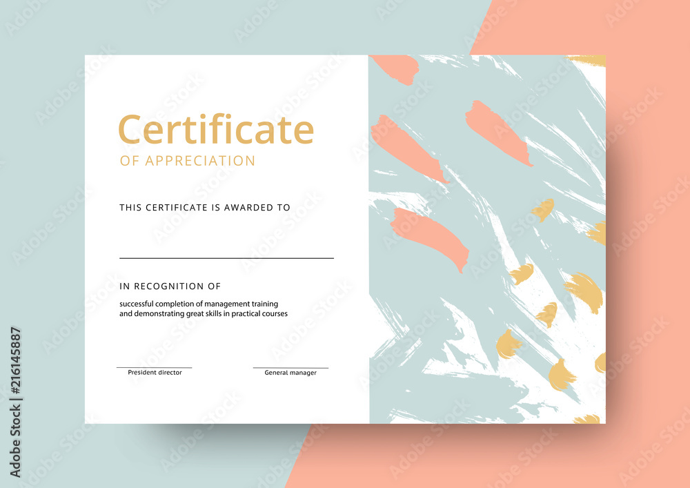 Certificate of appreciation template design. Elegant business diploma ...