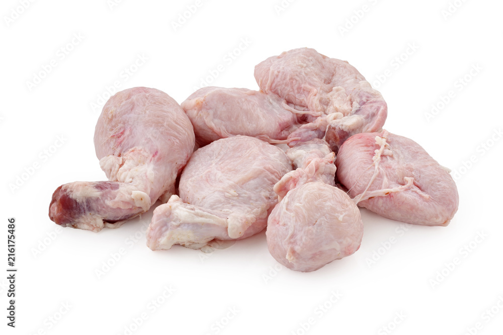 raw bull testicles on white background Stock Photo | Adobe Stock