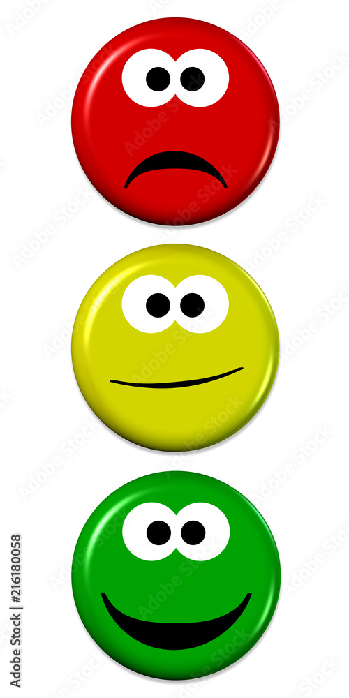 Emojis ,Ampelphasen,rot,gelb,grün Stock-Illustration | Adobe Stock