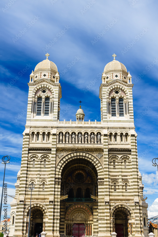 Marseille cathedral, Cathedrale Sainte-Marie-Majeure de Marseille, one ...