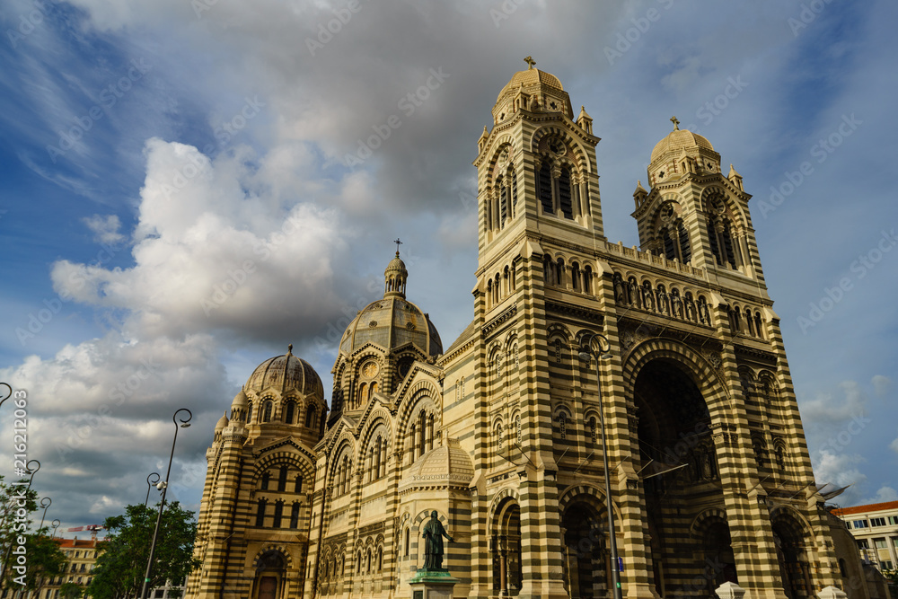 Marseille cathedral, Cathedrale Sainte-Marie-Majeure de Marseille, one ...
