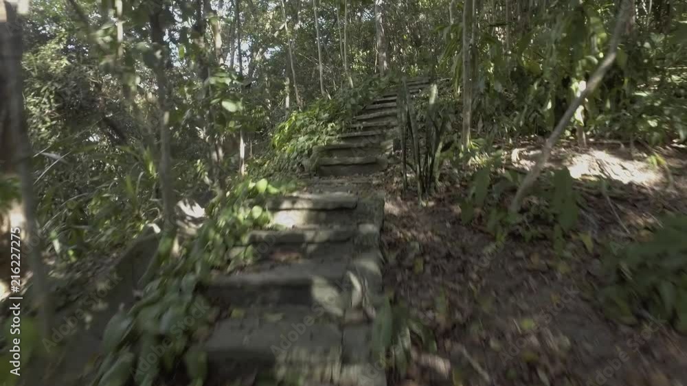 Urban trail inside a park in Rio de Janeiro, Brazil. Using an Osmo and ...