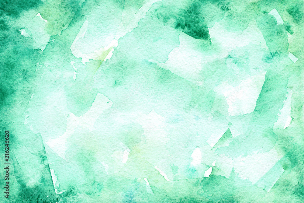 Watercolor green gradient background Stock Illustration | Adobe Stock