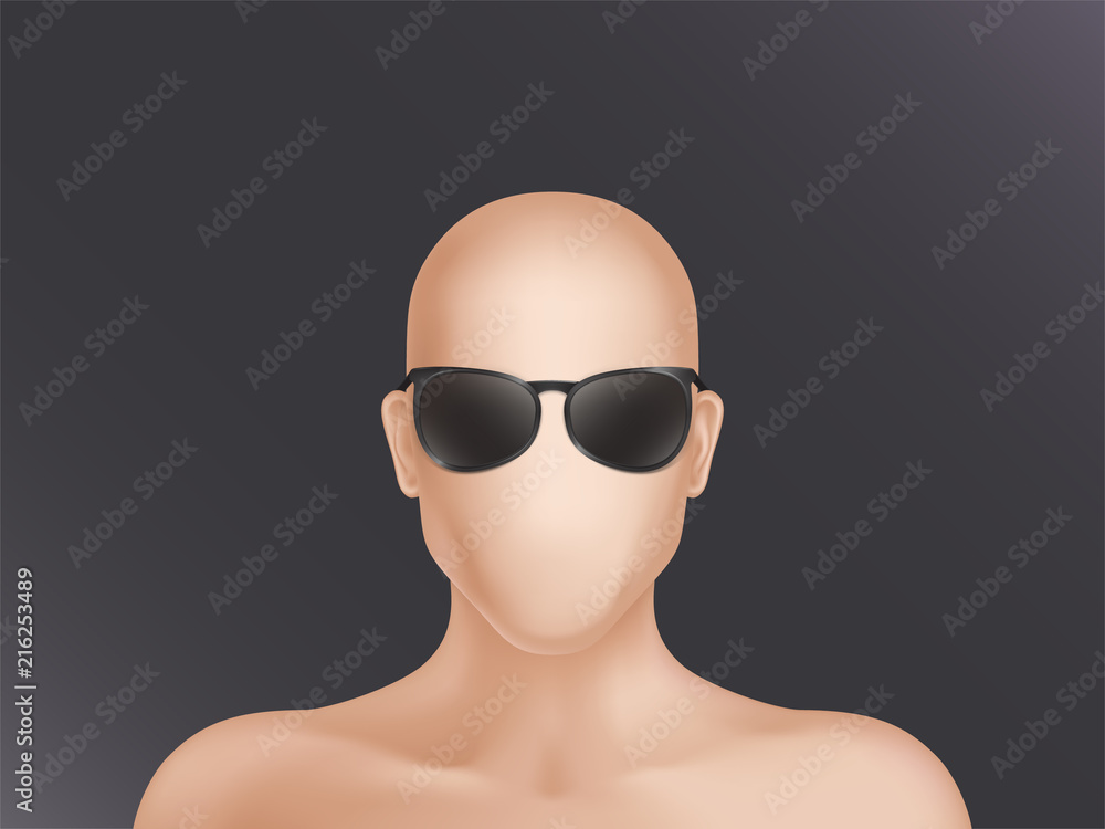 Vector faceless human model, blank dummy, part of male or female body ...