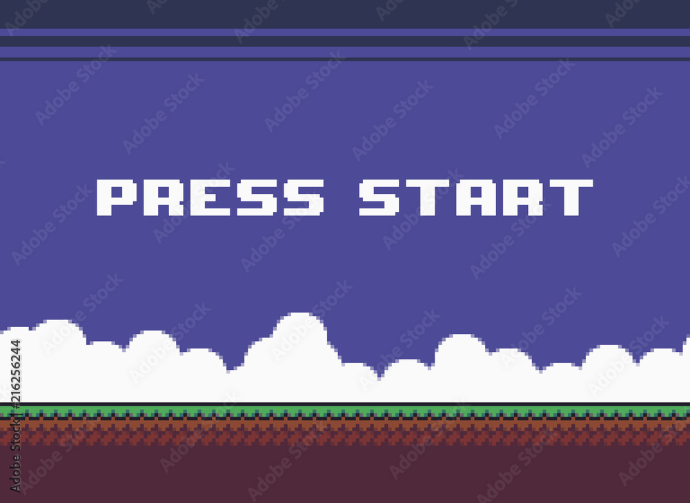 Pixel Game Background Stock Vector | Adobe Stock