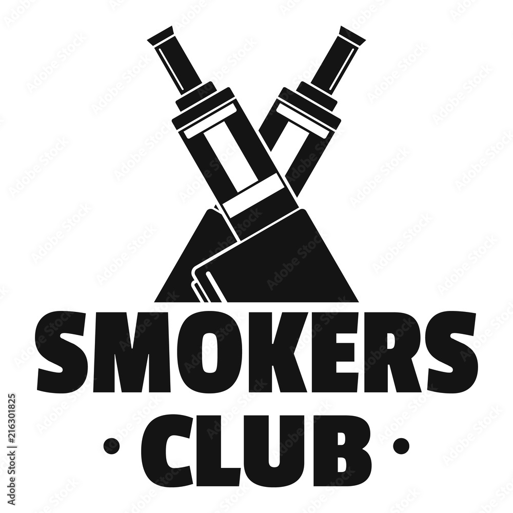 Vape smokers club logo. Simple illustration of vape smokers club vector ...