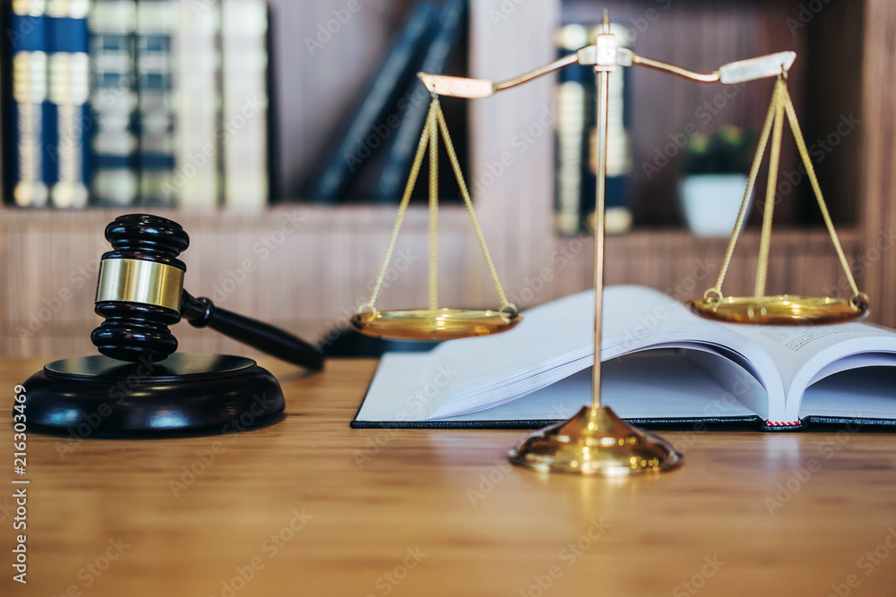 Scales Of Justice And Gavel