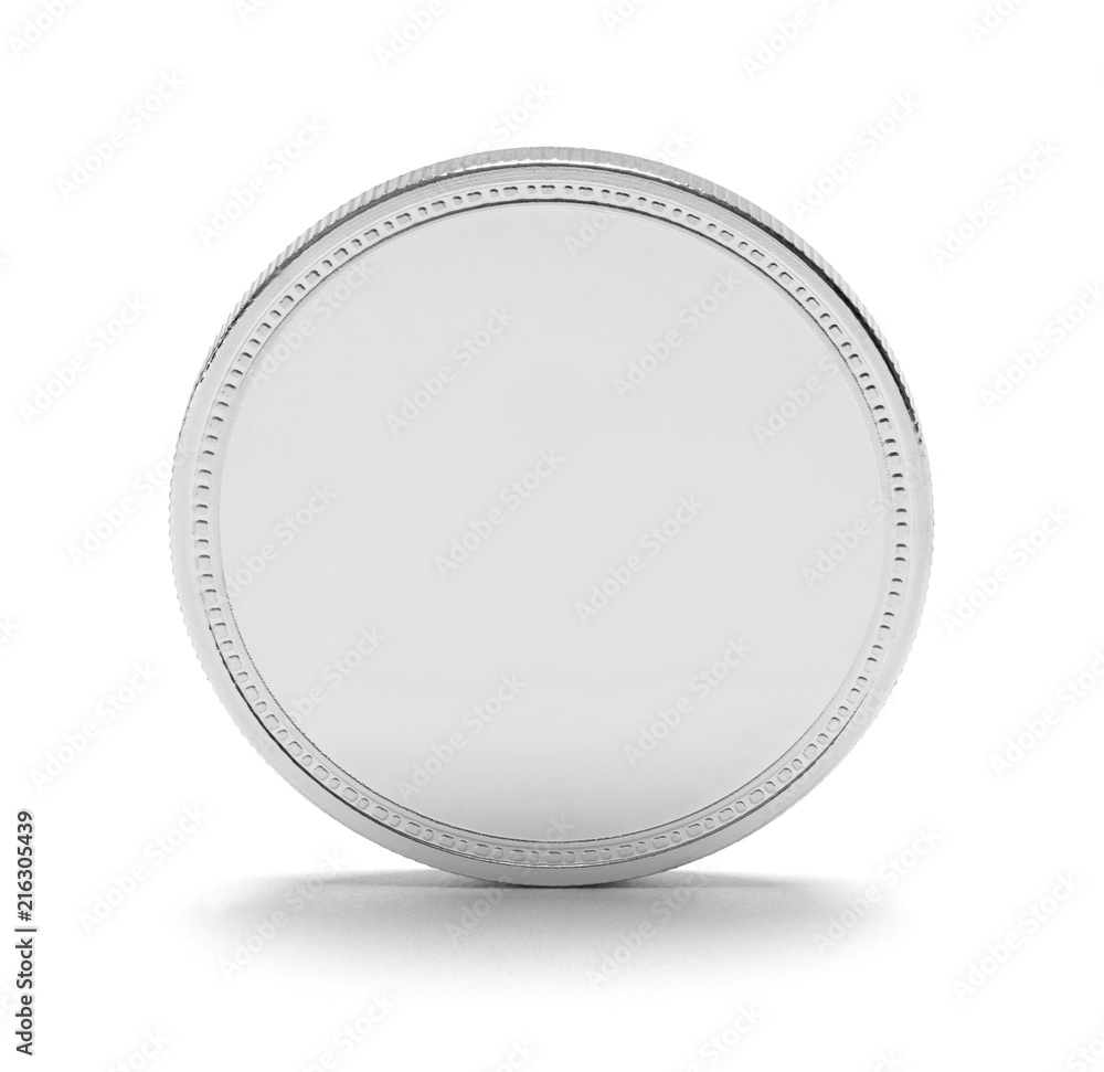 Blank Silver Coin Stock Photo | Adobe Stock