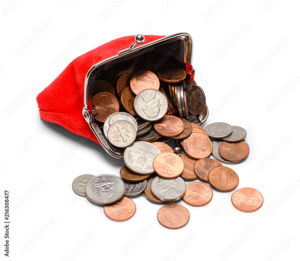 Spilled Change Purse Stock Photo | Adobe Stock