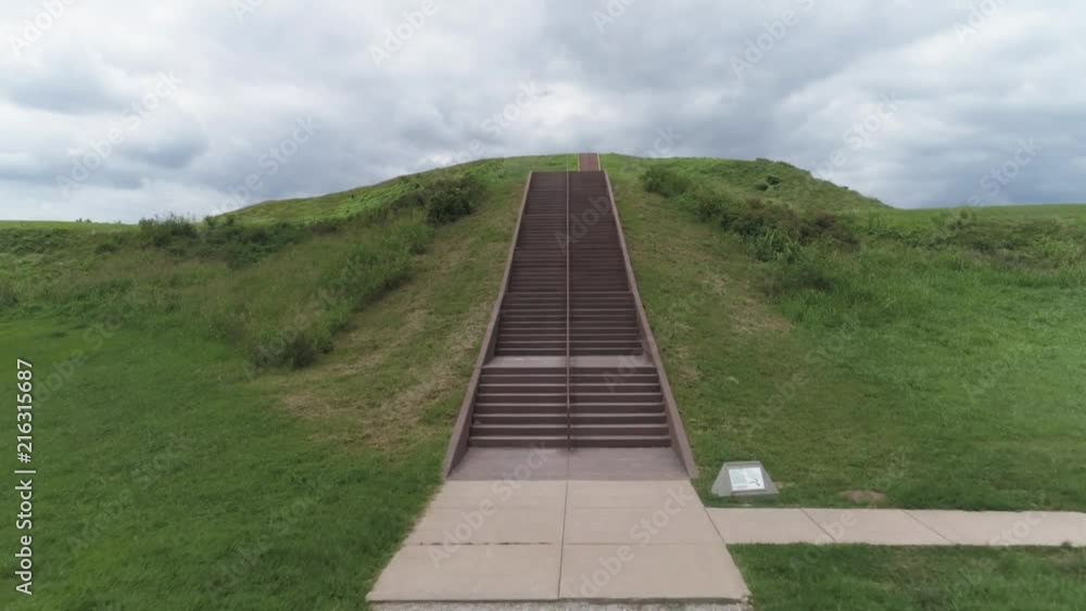 This video is about an aerial view of the Historic Cahokia Mounds in ...