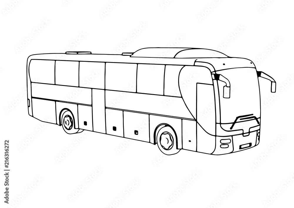 vector bus sketch Stock Vector | Adobe Stock