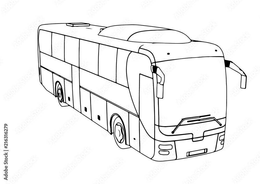 vector bus sketch Stock Vector | Adobe Stock