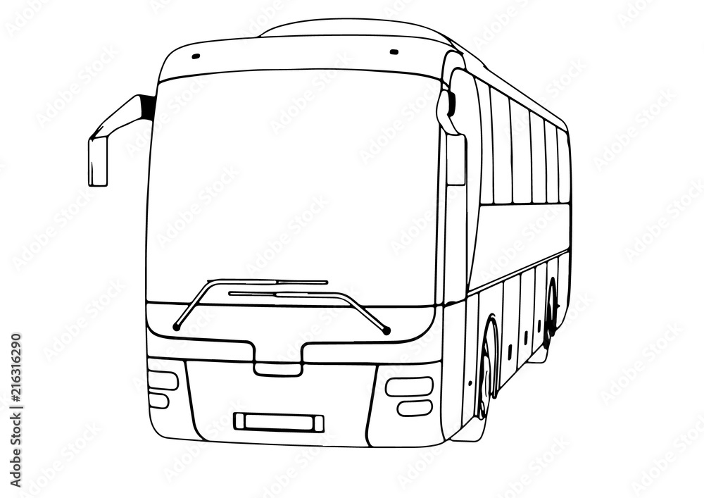 vector bus sketch Stock Vector | Adobe Stock