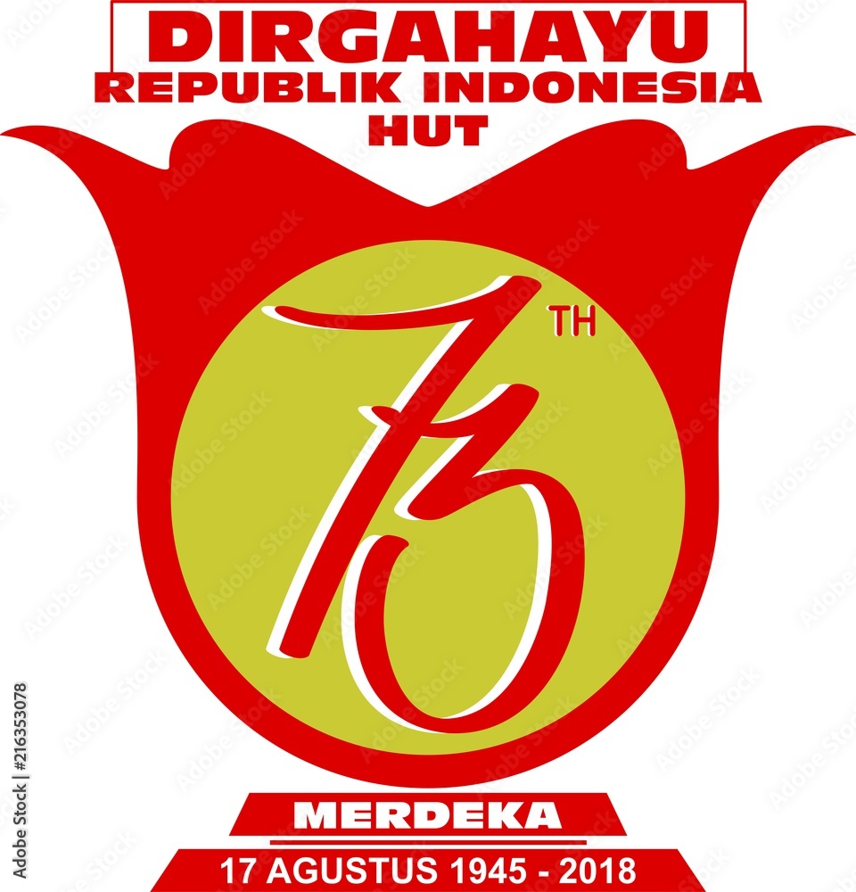 Logo Vector Indonesia Independence day Anniversary, HUT RI 73 tahun ...