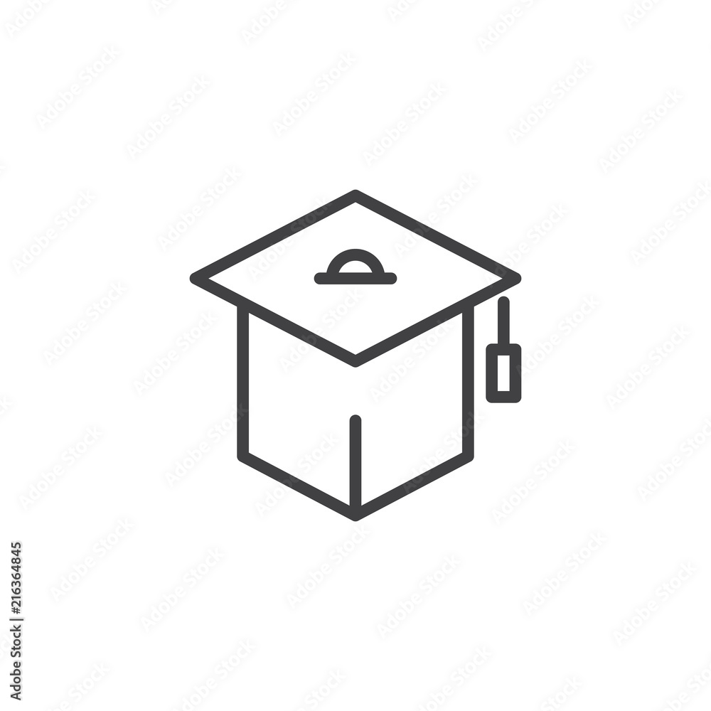 Simple Graduation Cap Outline