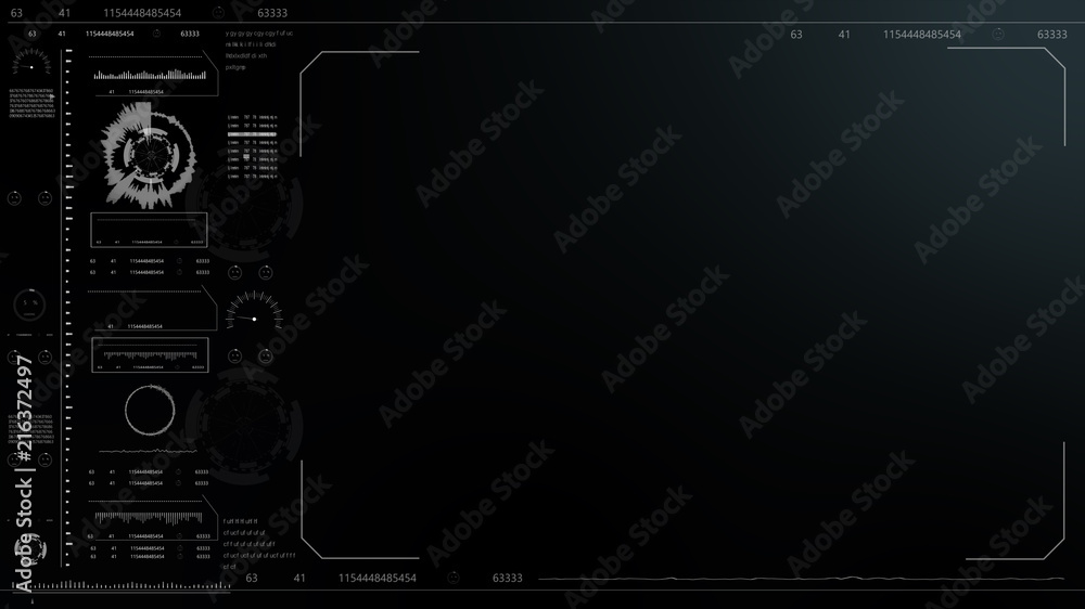 Futuristic infographic elements.HUD background animation.Digital ...