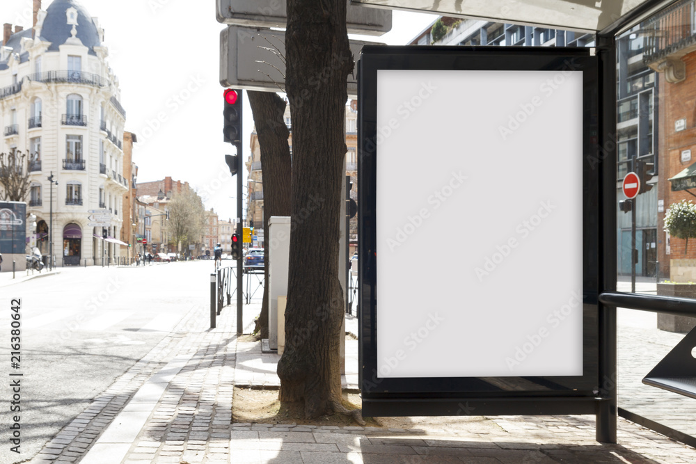 Blank advertisement mock up Stock Photo | Adobe Stock