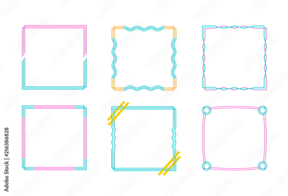 Frame border line page vector simple. Modern vector frame minimalism ...