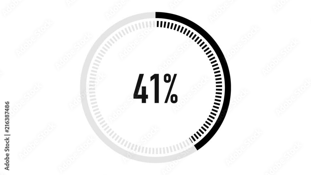 Animation black loading bar with Alpha channel. 0-100 percent. Black ...