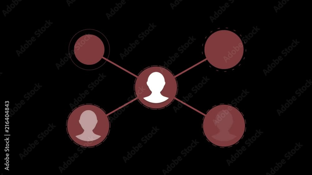 social Network animation for use in presentations, manuals, design, etc ...