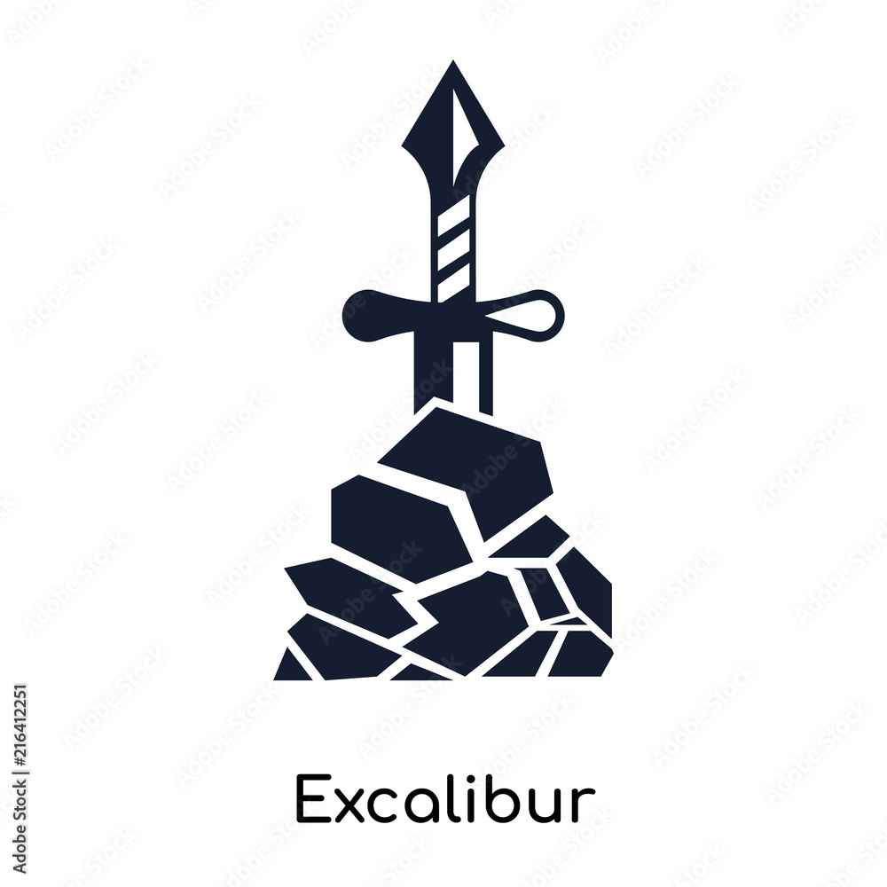 excalibur icons isolated on white background. Modern and editable ...