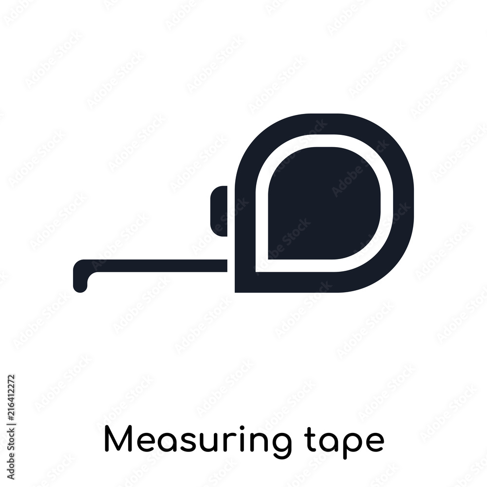 measuring tape icons isolated on white background. Modern and editable ...