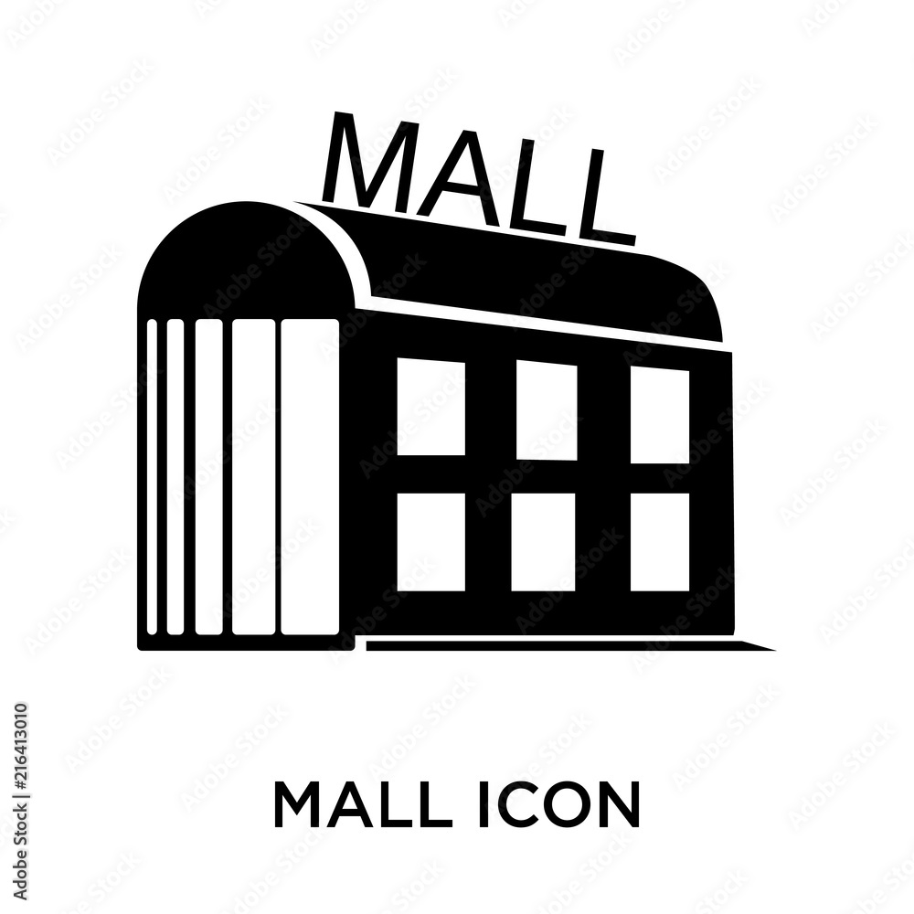 mall icons isolated on white background. Modern and editable mall icon ...