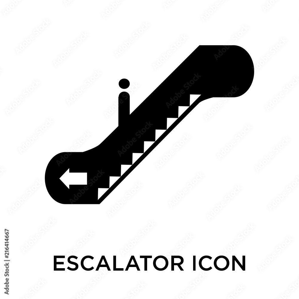 escalator icons isolated on white background. Modern and editable escalator icon. Simple icon ...