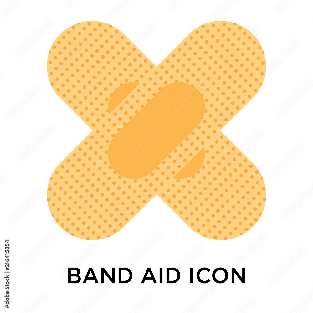 band aid icons isolated on white background. Modern and editable band ...
