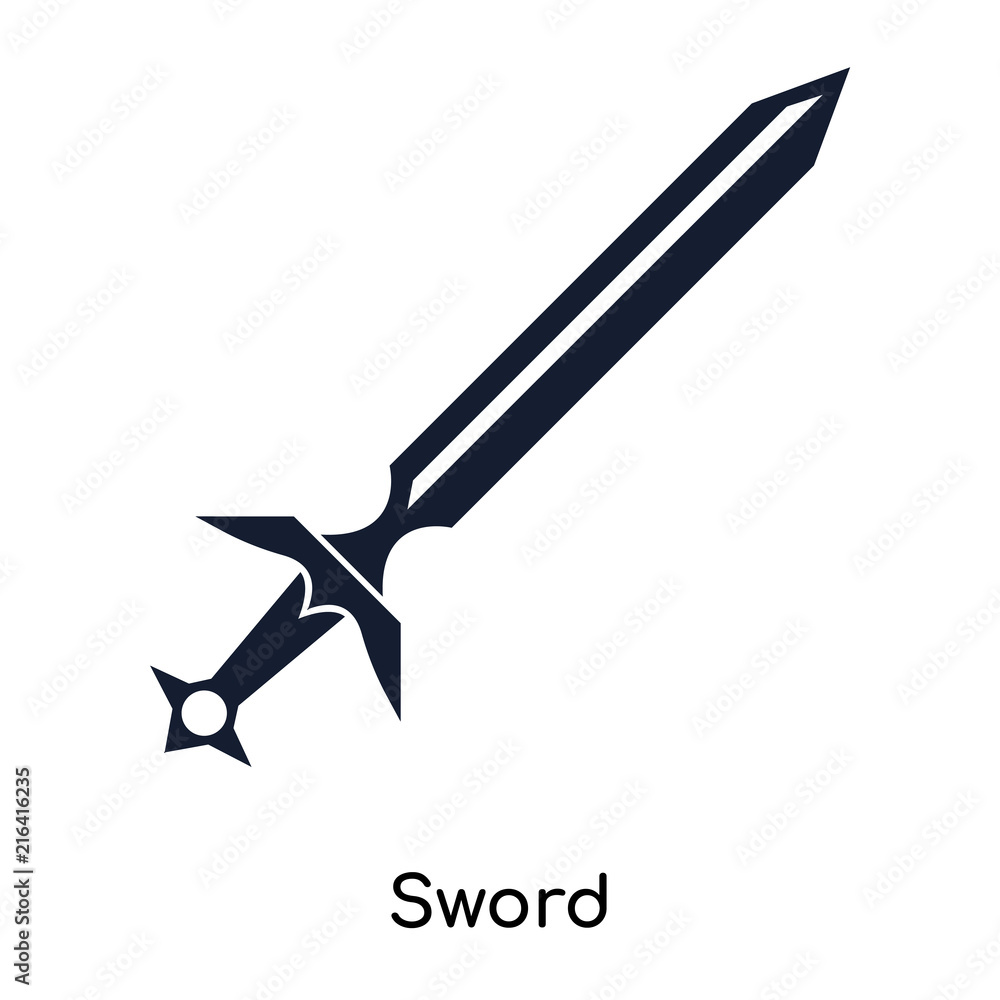 sword icons isolated on white background. Modern and editable sword ...