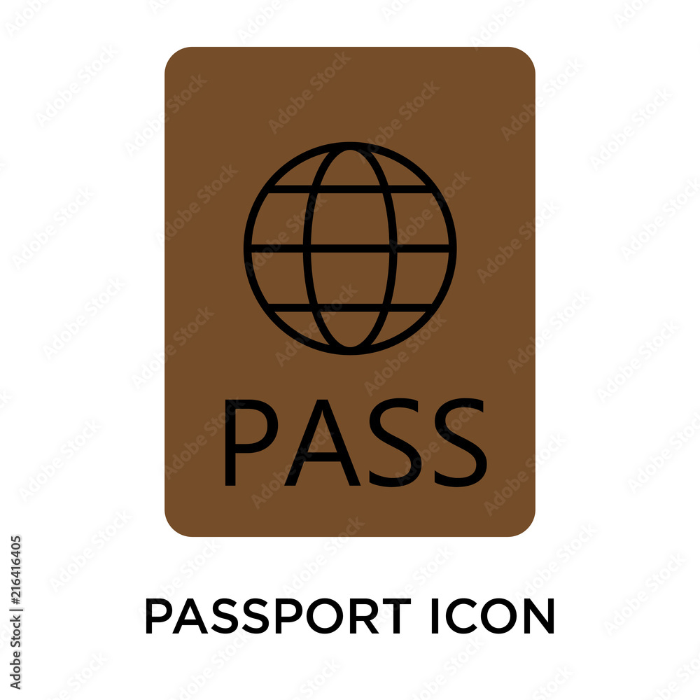 passport icons isolated on white background. Modern and editable ...