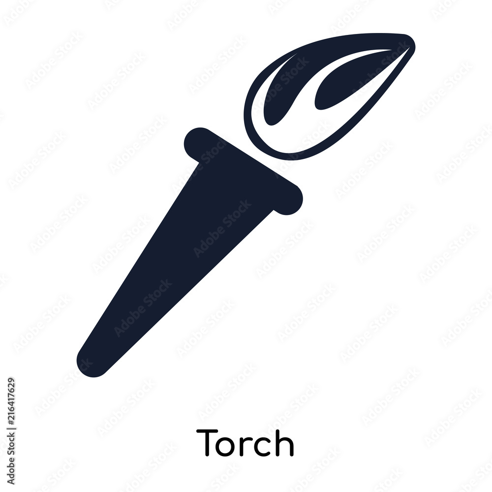 torch icons isolated on white background. Modern and editable torch ...