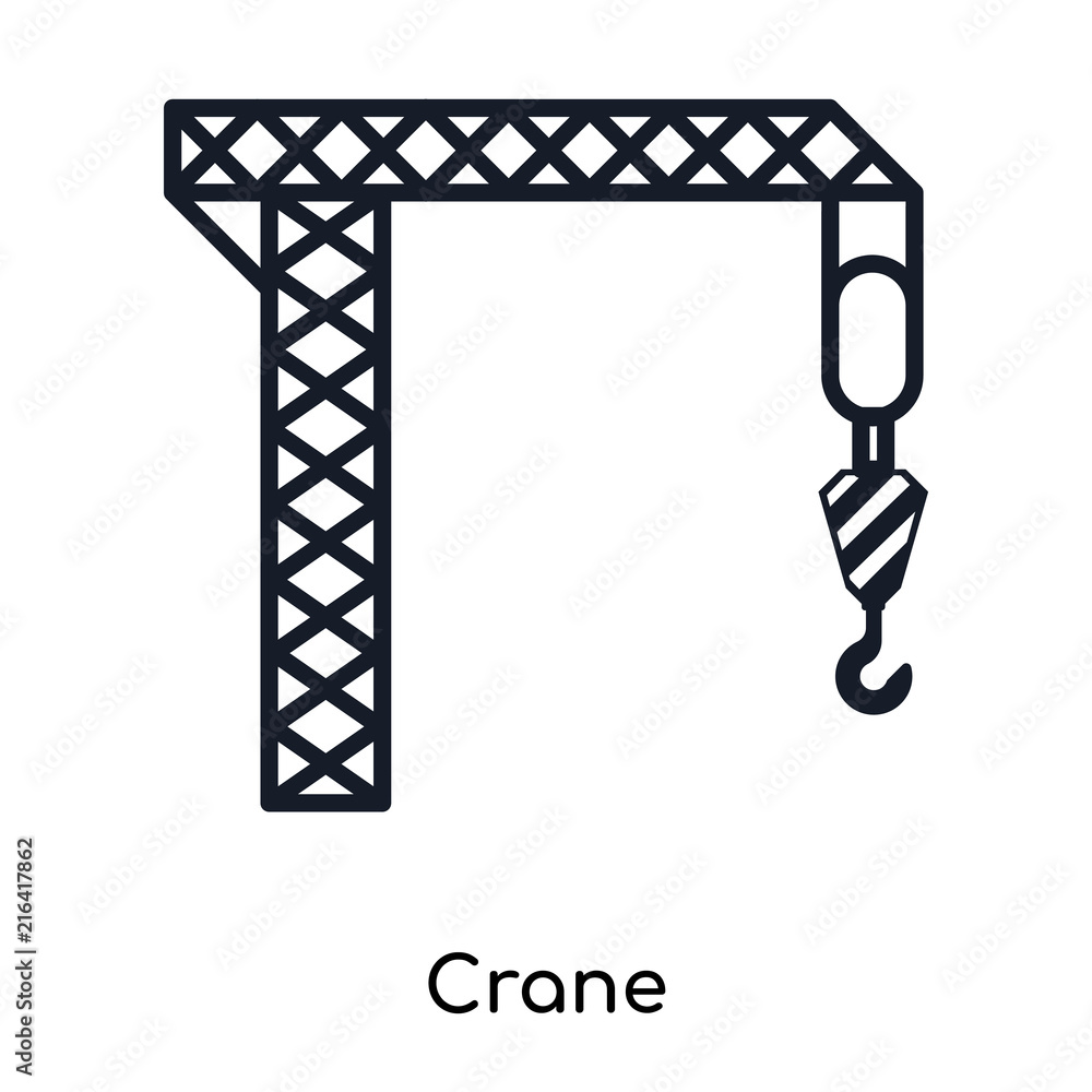 crane icons isolated on white background. Modern and editable crane ...