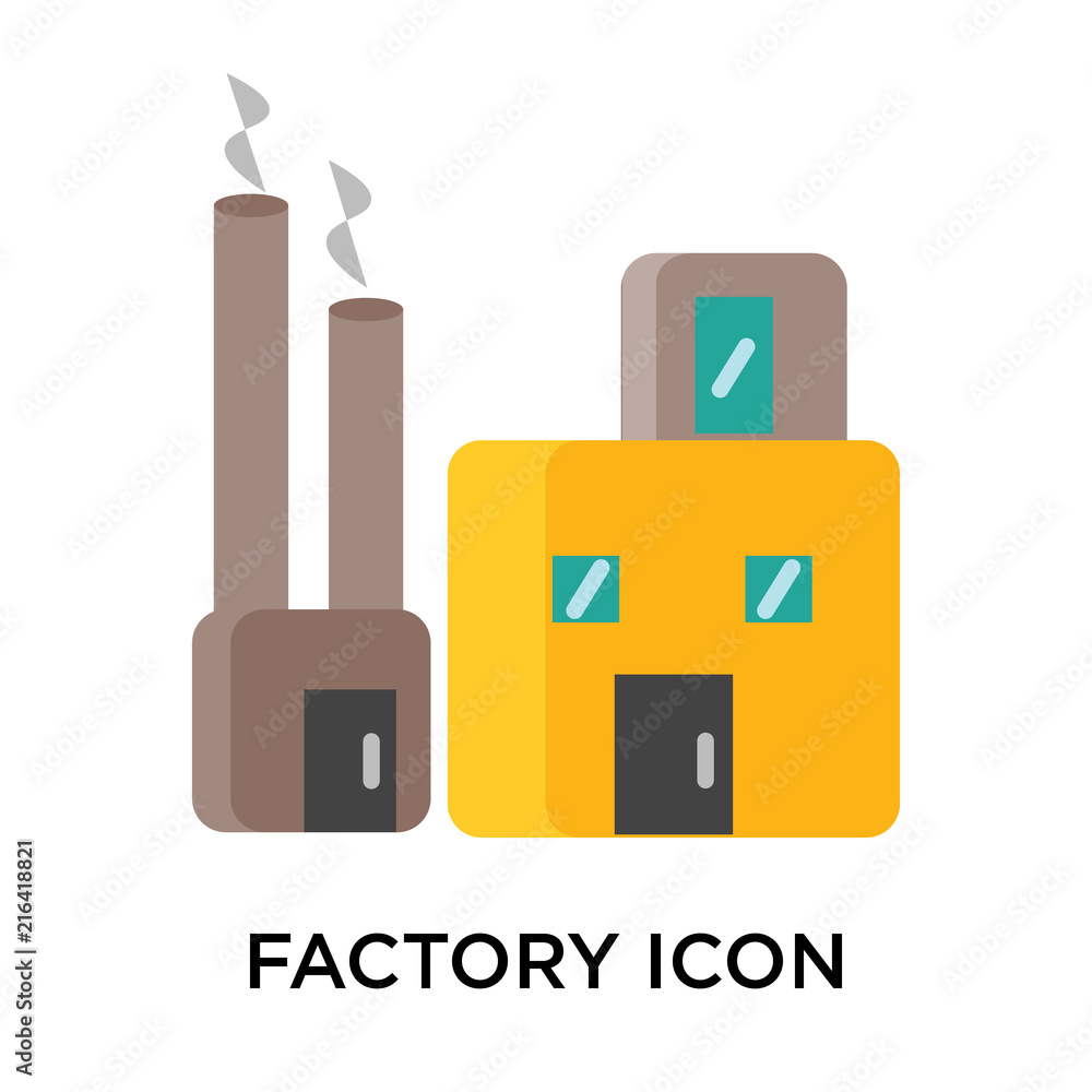 factory icon on white background. Modern icons vector illustration ...